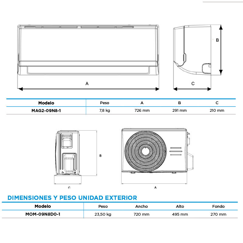 Cemevisa - Aire Acon. Split Pared Midea LITE 26(09)N8-1 Cemevisa - Aire Acon. Split Pared Midea LITE 26(09)N8-1